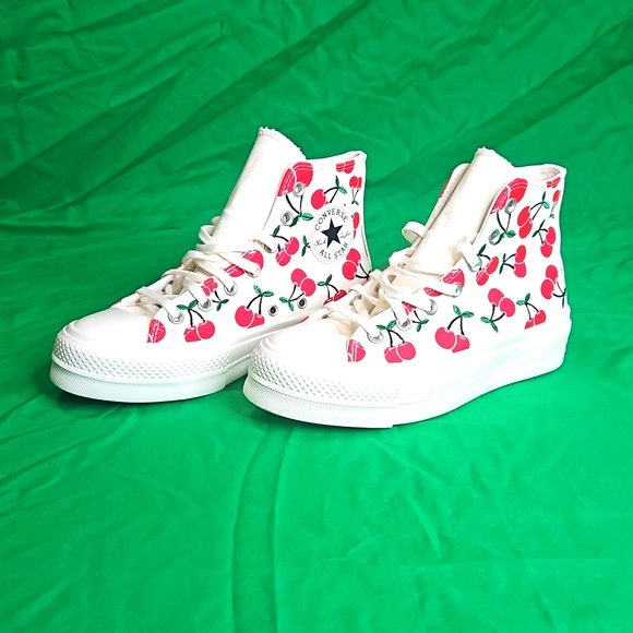 Converse | Shoes | Converse Chuck Taylor Lift Hi Cherry Sneakers | Poshmark